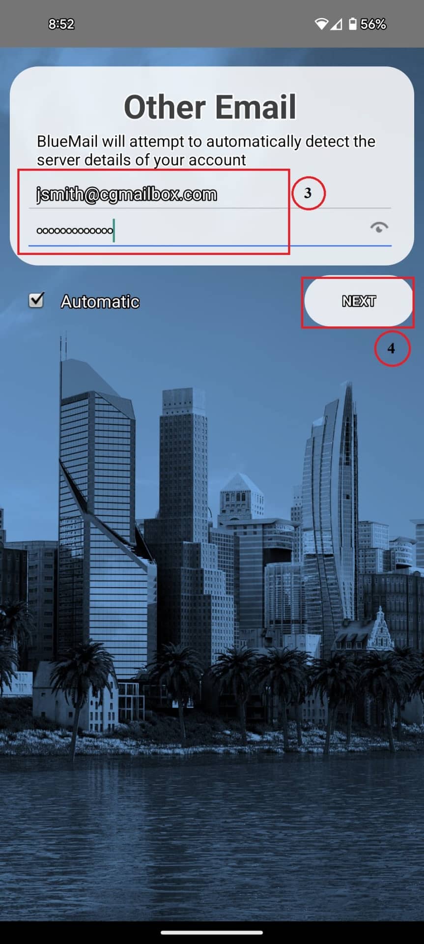 How to Setup Email on Android - Blue Mail - CGI Communications