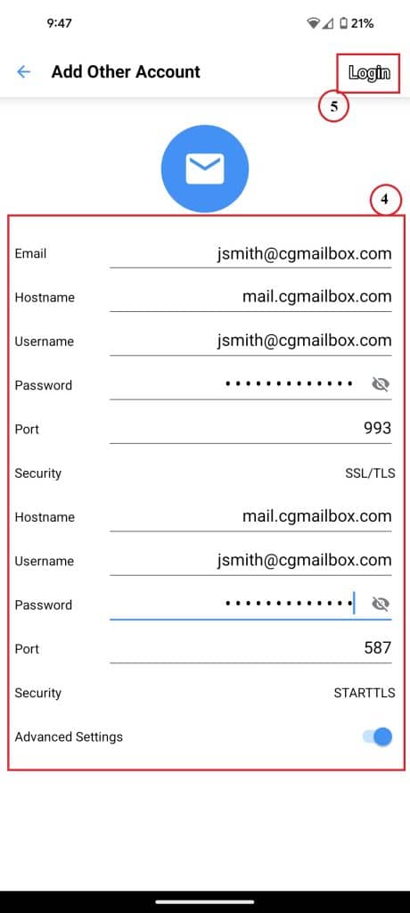 How to Setup Email on Android - Edison Mail - CGI Communications