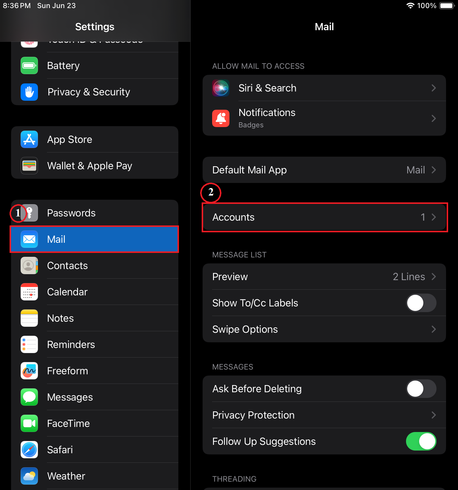 Verify Email settings on iOS - CGI Communications