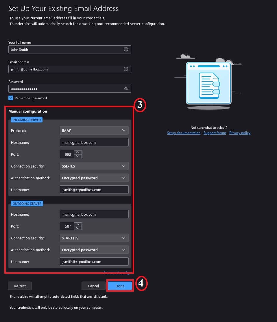 How to Setup Email on Windows - Thunderbird - CGI Communications