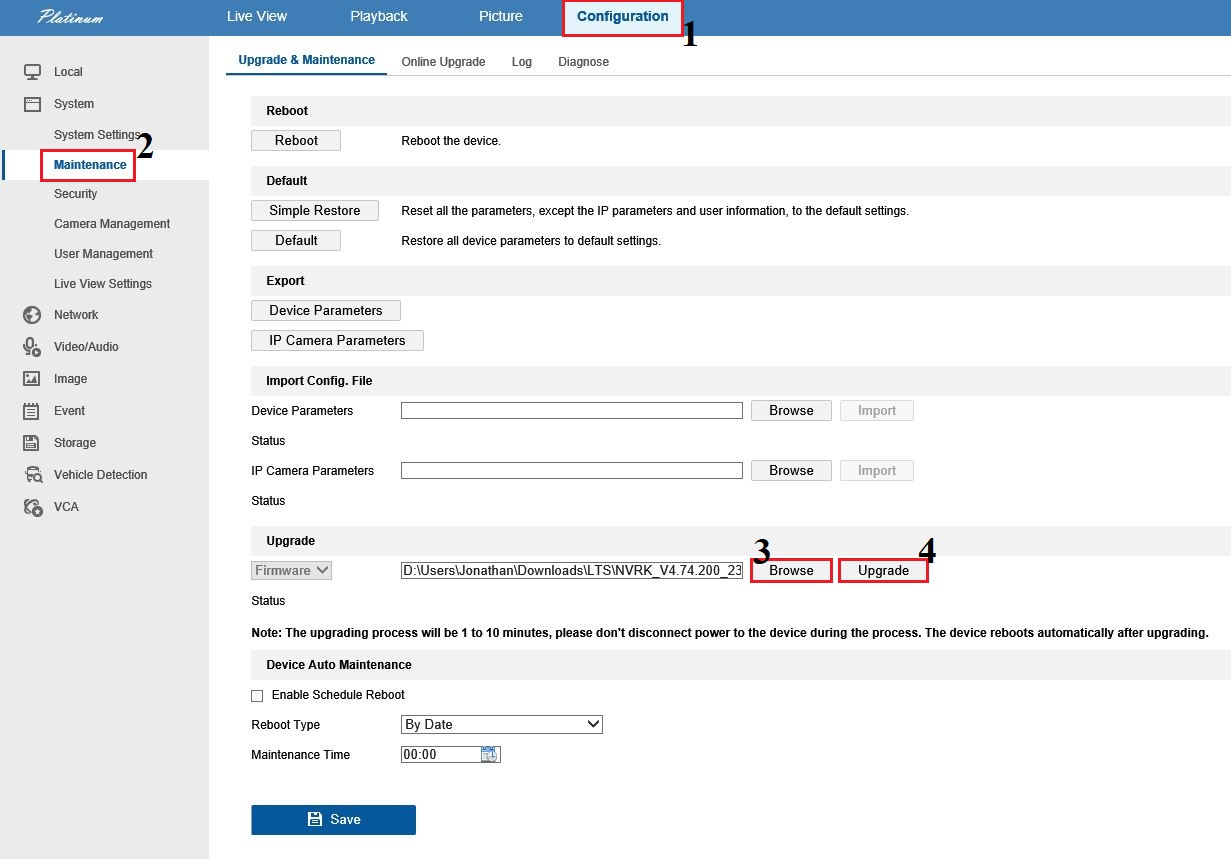How to update the firmware on an NVR or DVR - CGI Communications