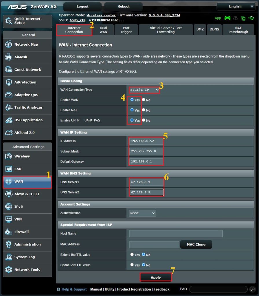 How to setup a ASUS Router - CGI Communications